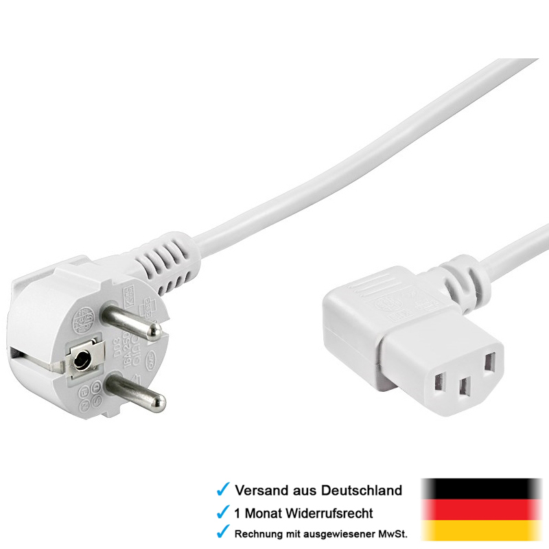 Strom Kabel Netzkabel Stromkabel C13 f. zB PC iMac PS3 Acer LG Samsung ...